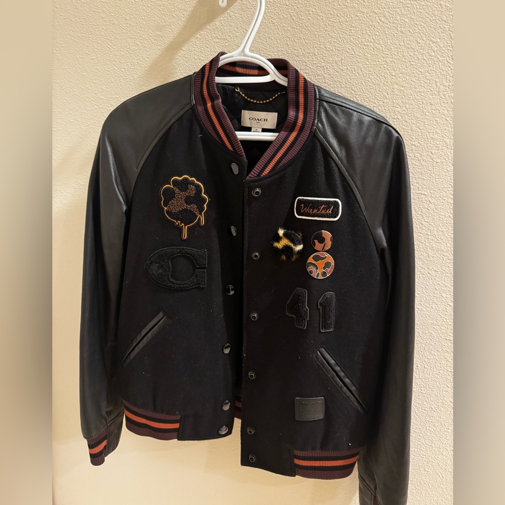 Coach Letterman Jacket Bomber - Gem